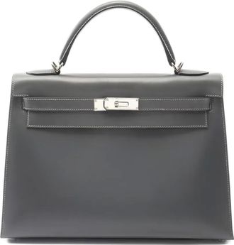 Hermès sac à main Kelly 32 (2000) - Gris