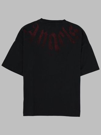 Palm Angels Logo-Embroidered Cotton T-Shirt - Black