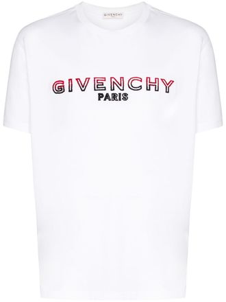 Givenchy t-shirt &agrave; logo textur&eacute; - Blanc