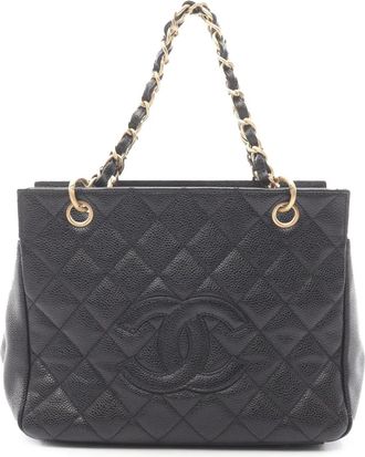 Chanel 2000-2002 Caviar Petit Timeless tote bag - Schwarz