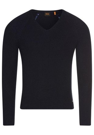 HUGO BOSS Strickpullover Fardella Premium Damenmode mit Ajour&eacute;-Details