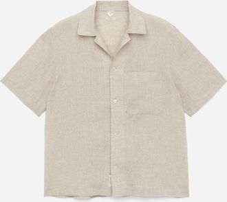 Arket Kurzarmhemd Aus Leinen -Beige