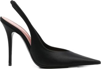 Amina Muaddi Femme, Chaussures, Noir, Taille: 37 EU Anok Slingback Escarpins