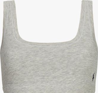 Polo Ralph Lauren Bralette en coton m&eacute;lang&eacute;