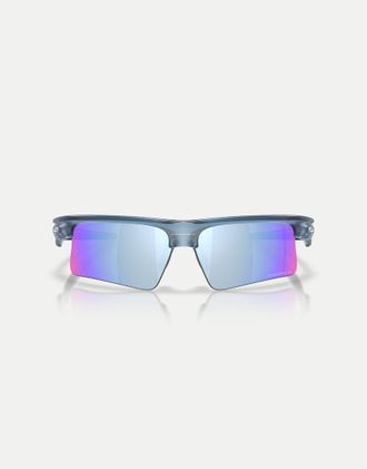 Oakley Bisphaera Speed - Lunettes de soleil rectangulaires &agrave; verres r&eacute;fl&eacute;chissants polaris&eacute;s bleus - Abysse transparent-Pas de couleur