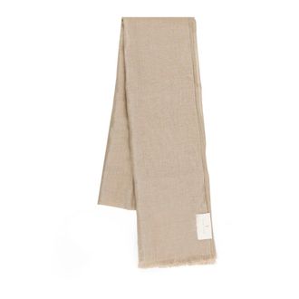 Brunello Cucinelli Femme, Accessoires, Beige, Taille: ONE Size Fringed Scarf