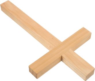 NUOBESTY Katholisches Wandkreuz aus Massivholz 33cm Handpolierte Kreuzfigur mit Nat&uuml;rlicher Maserung Platzsparende Wandmontage f&uuml;r Zuhause und Gebetsraum