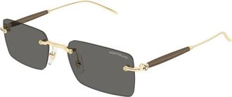 Montblanc Montblanc, unisex, Accessoires, Jaune, Taille: 54 MM Mb0453S Lunettes de soleil