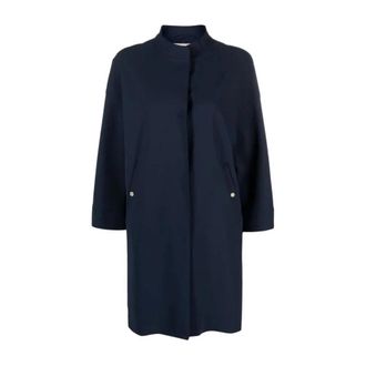 Herno Mantel mit verdecktem Verschluss - - Coats - Damen - Blau - 4XL