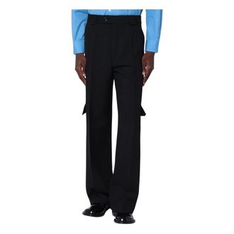 Namacheko Homme, Pantalons, Noir, Taille: M Pantalon Noir Laine Mohair
