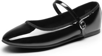 Dream Pairs Schuhe Damen Ballerinas Mary Jane Schuhe Trachtenschuhe runde Zehen Bequeme Elegante f&uuml;r den Alltag,Size 38.5,Schwarz,SDFA2441W