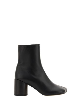 Maison Margiela Square-Toe Lamb Leather Ankle Boot - Black