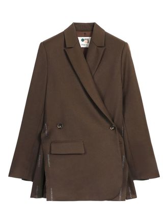 Ports 1961 blazer à détail de logo - Marron