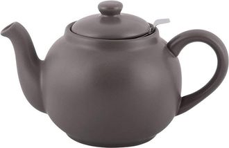 Plint Teekanne - 1,5 Liter - Almost Black - Dunkelgrau - Steingut mit Edelstahl Sieb