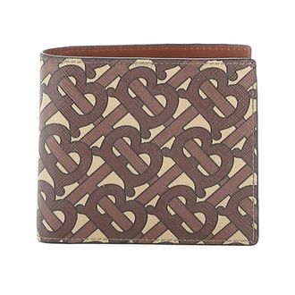 Burberry CC Bill Coin TB Monogram Wallet - - Accessories - Herren - Braun - ONE SIZE