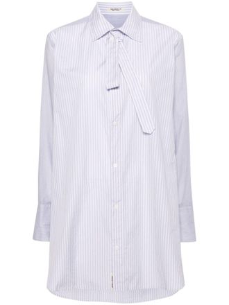 Yohji Yamamoto chemise en coton &agrave; rayures - Gris