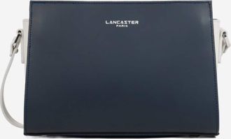 Lancaster Umh&auml;ngetasche Lancaster Sac trotteur Zippe S Smooth Bleu Fonc - Ecru