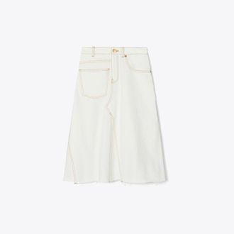 Tory Burch Damen Unstrukturierter Jeansrock