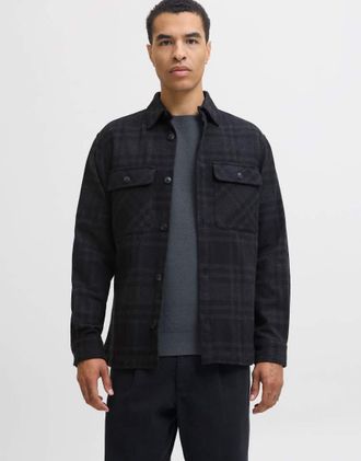 Jack & Jones Hemdjacke in Black Beauty-Schwarz