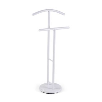 VERSA Begna Moderner multifunktionaler Nachttisch mit 2 Kleiderb&uuml;geln f&uuml;r Herren- oder Damenkleidung, Ma&szlig;e (H x L x B) 100 x 28,5 x 45 cm, Stahl, Schwarz