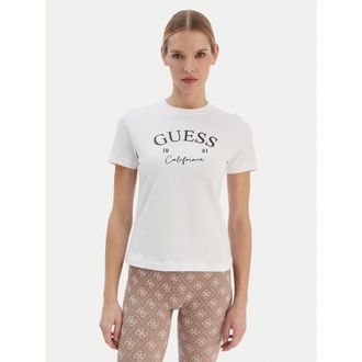 Guess T-Shirt V6RI02 J1314 Wei&szlig; Regular Fit