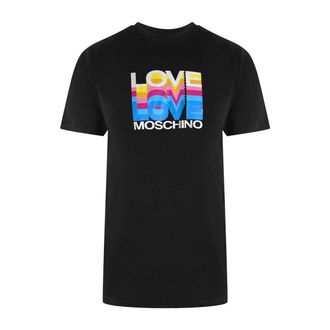Love Moschino T-Shirt f&uuml;r Herren, Baumwolle, leger (Schwarz)