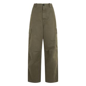 Fendi Doppio Punto Cotton Cargo Hosen - - Trousers - Damen - Gr&uuml;n - 2XS