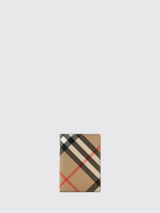 Burberry Porte-cartes bifold en coton enduit &agrave; motif Vintage Check