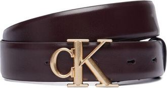 Calvin Klein Dameng&uuml;rtel Round Ck Buckle 30Mm Belt Smooth LV04F7074G Dunkelrot