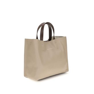 Marni Womens Beige Calf Leather Bos Taurus Shoulder Bag
