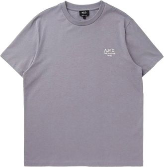 A.P.C. A.p.c., Homme, Tops, Violet, Taille: S Standard Rue Madame T-Shirt