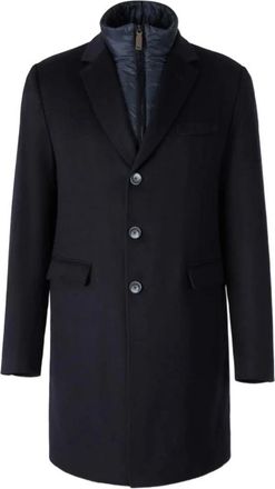 Herno Homme, Manteaux, Bleu, Taille: XL Manteau Boutonn&eacute; &agrave; Doublure Amovible