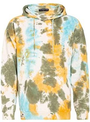 Red Bridge Sweat &agrave; Capuche avec Effet Batik Hoodie Sweatshirt Kaki-Orange M