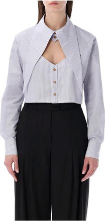 Vivienne Westwood Femme, Blouses et Chemises, Bleu, Taille: 36 FR Cut-Off Heart Shirt