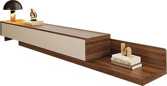 Generic Ausziehbarer TV-Ständer mit Stauraum, minimalistisches rechteckiges Entertainment-Center mit 3 Schubladen, Moderne TV-Konsole, Fernsehtisch for Wohnzi