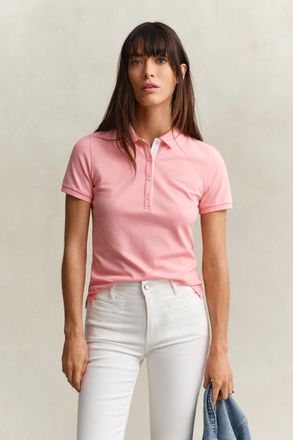 GANT Damen Kontrast Piqu&eacute; Poloshirt (XXL) LILLY Rosa