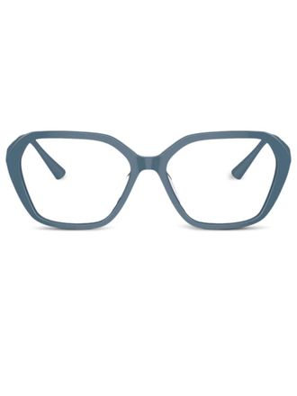 Jimmy Choo Eyewear lunettes de vue &agrave; monture g&eacute;om&eacute;trique - Bleu