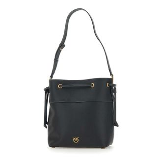 Pinko Pinko, Femme, Sacs, Noir, Taille: ONE Size Sac &agrave; bandouli&egrave;re en cuir classique noir