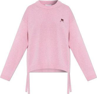 Ganni Femme, Pulls, Rose, Taille: 38 FR Pull &agrave; col roul&eacute; avec cordons de serrage lat&eacute;raux