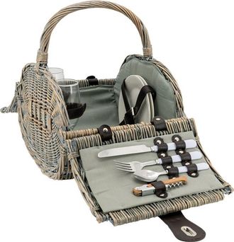 Aubry Gaspard Panier pique-nique 2 personnes osier gris