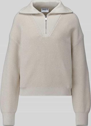 Jake*s Casual Loose Fit Troyer aus reiner Baumwolle