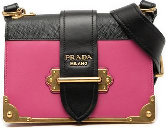 Prada Hobo Bags - Saffiano Trimmed City Calf Cahier Crossbody - Gr. unisize - in Gold - f&uuml;r Damen