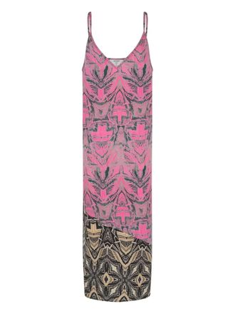 One Teaspoon robe mi-longue Kaleidoscope imprim&eacute;e - Rose