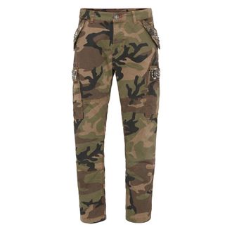 Philipp Plein Denim Cargo Hosen Studs - - Jeans - Herren - Gr&uuml;n - W29