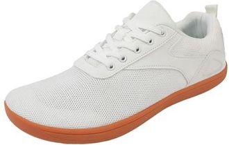 Generico Chaussures de marche confortables larges pour homme, chaussures d&eacute;contract&eacute;es de sport pour lint&eacute;rieur et lext&eacute;rieur avec semelle douce, Blanc, 40 EU