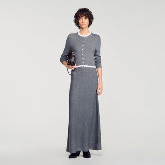 Sandro Langes Kleid im 2-in-1-Look