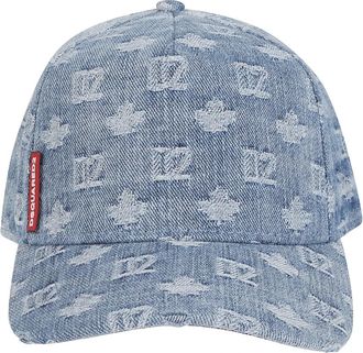 Dsquared2 Homme, Accessoires, Bleu, Taille: ONE Size Monogram Baseball Cap