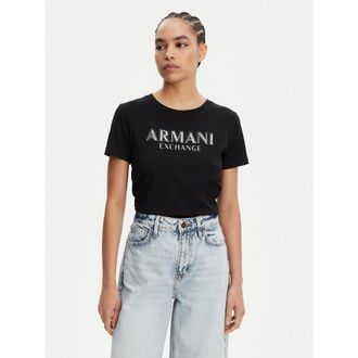 A|X Armani Exchange T-Shirt XW000387 AF10354 UC001 Schwarz Regular Fit