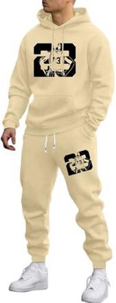 Generic Surv&ecirc;tement 2 pi&egrave;ces pour homme - En coton - Baggy confortable - Chaud - Pantalon de jogging et sweat &agrave; capuche - Tenue de loisirs - Streatwear - Fitn