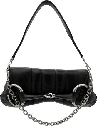 Gucci Crossbody Bags - Gucci Horsebit Monogram - Beige - Gr. unisize - in Schwarz - für Damen